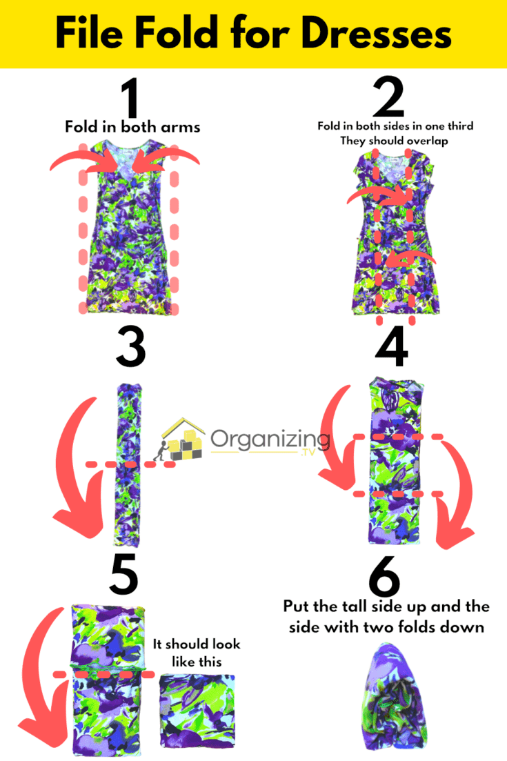 5 Clever Ways to Fold Dresses: Fast and Easy (Photos + Video Guide ...