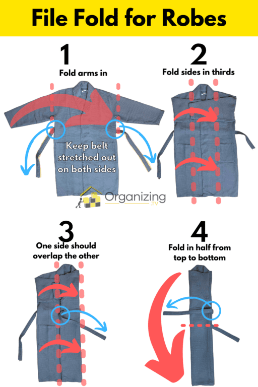How to Fold Bathrobes like Hotels and Spas (Photos + Video) – Organizing.TV