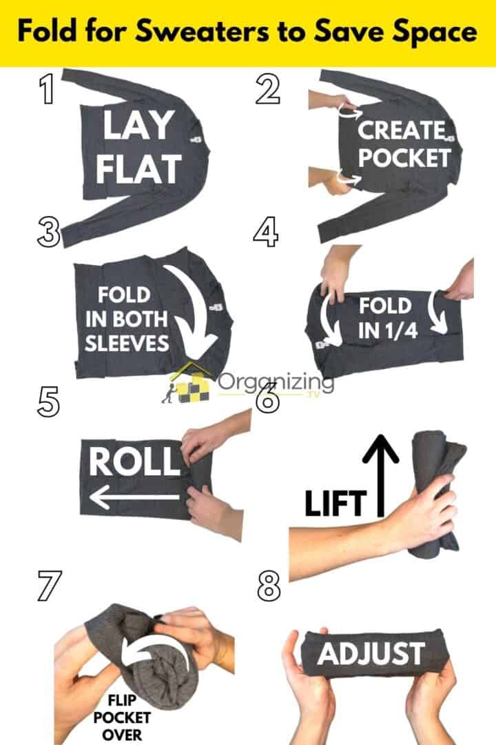 7 Clever Ways to Fold Sweaters and Hoodies: Fast, Neat, and Small ...