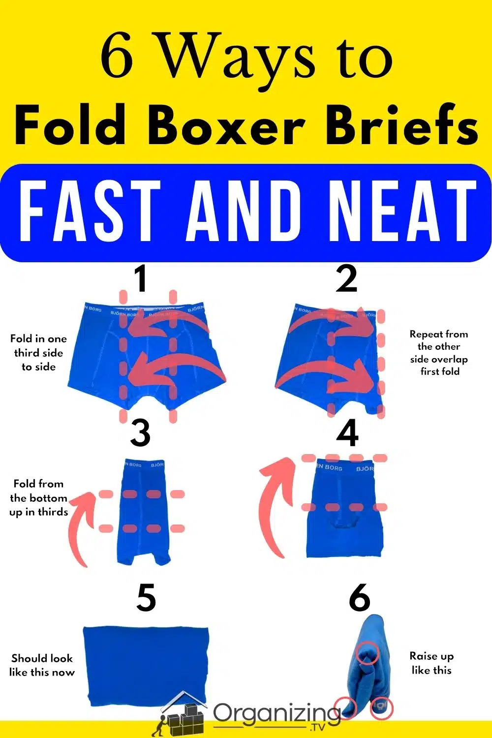 6 Clever Ways to Fold Boxer Briefs: Fast and Small (Photos + Video ...
