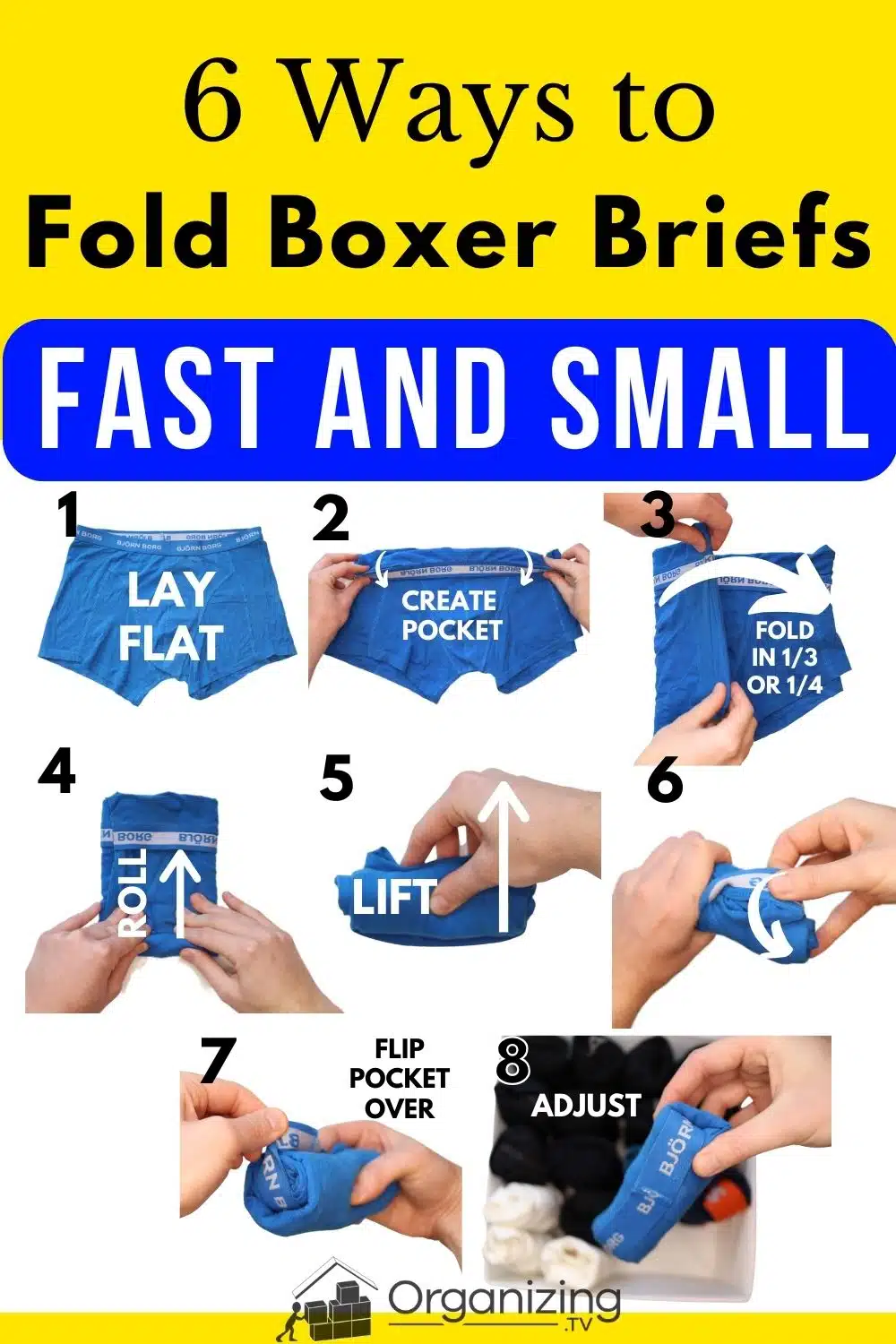 6 Clever Ways to Fold Boxer Briefs: Fast and Small (Photos + Video ...